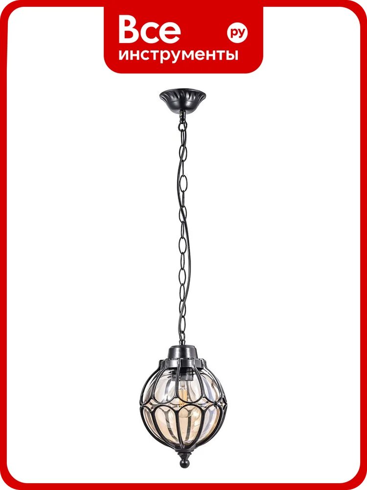Садово-парковый светильник FERON 60W 230V E27 черный, IP44, PL3705 6342