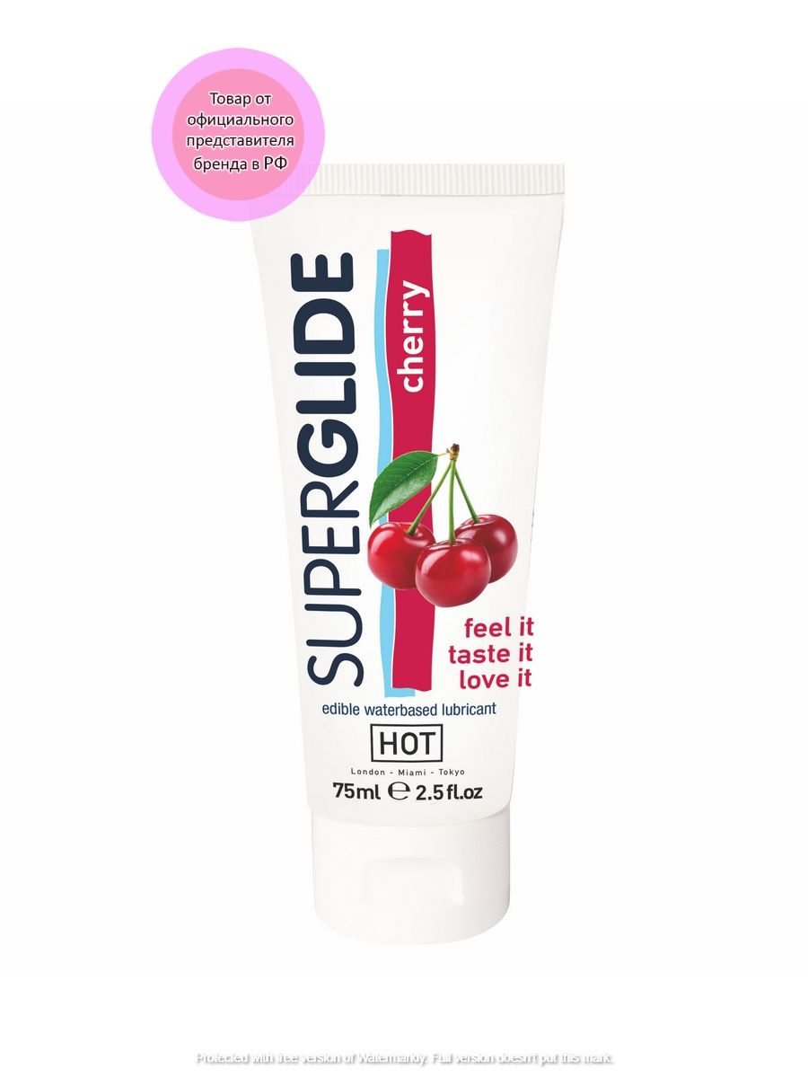 Интимный гель Superglide Cherry со вкусом вишни 75 мл.
