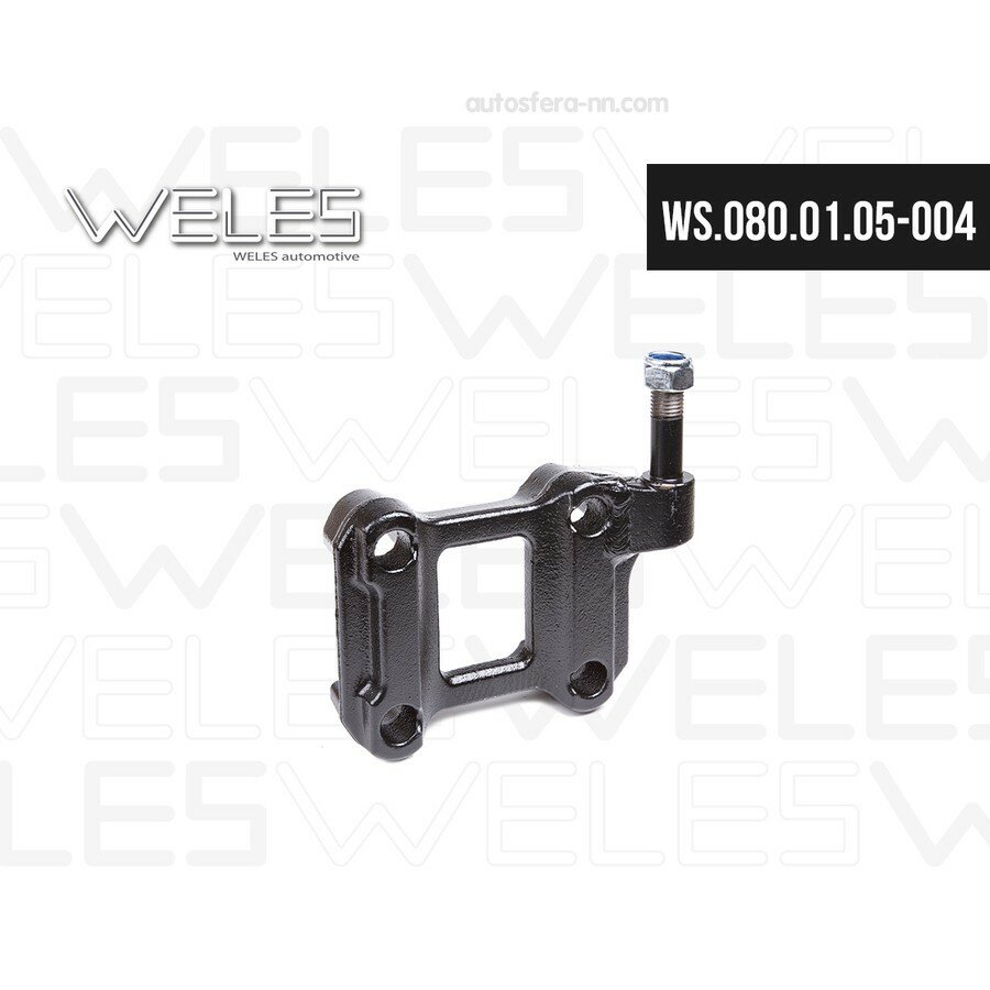WELES WS0800105004 Опорная пластина рессоры левая. с креплением под амортизатор A 125 / B 150 / 73 x 96 / d ? 26 / G 75,5 / X 135 / C 93,5\BPW
