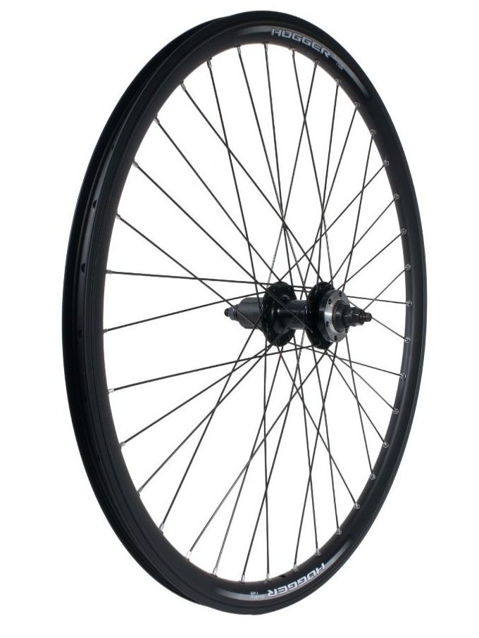 Колесо заднее 27.5" D HOGGER кассета 8-10 скоростей промподшипник гайки / обод двойной алюминий черный SSE A/V 19.6х29.7 / втулка алюминий черная