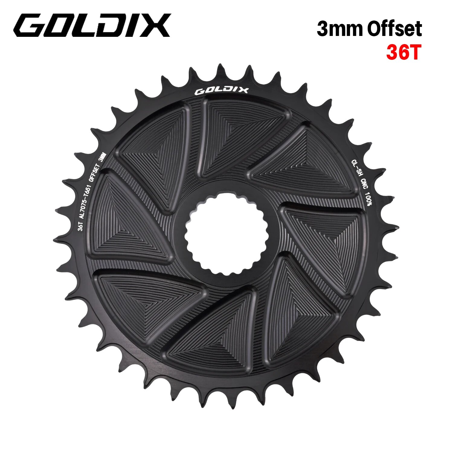 GOLDIX Звездочка 36T, 3mm Offset, SH