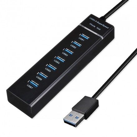 USB хаб 7 x USB 2.0 F в USB 3.0 Type A M KS-is (KS-568)