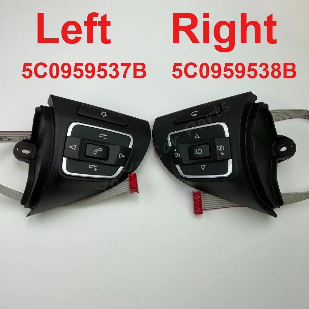 Кнопка переключателя на руле для Golf MK6, Tiguan, Jetta MK6 5C0959537B 5C0959538B 5C0 959 One set