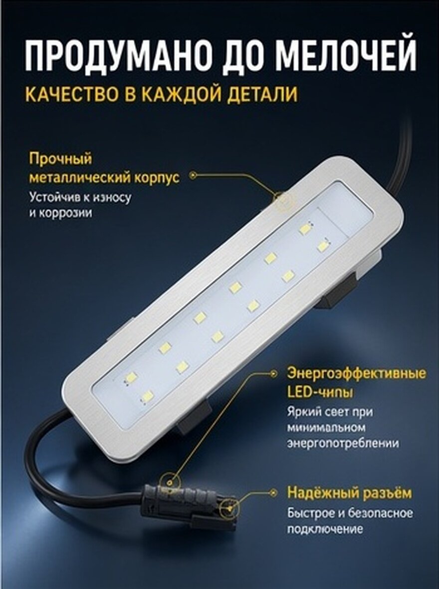 Лампочка led вытяжки из металла и стекла, универсальная, серебристая для кухни