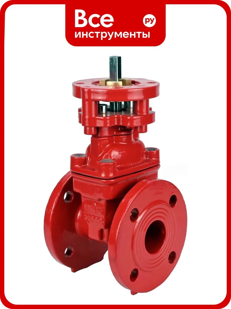 Задвижка клиновая DN-ru 30ч939р GGG50-GGG50-EPDM-RED Ду50 Ру10/16, ISO-фланец, невыдвижной голый шток, крутящий момент 22Нм D040-10157