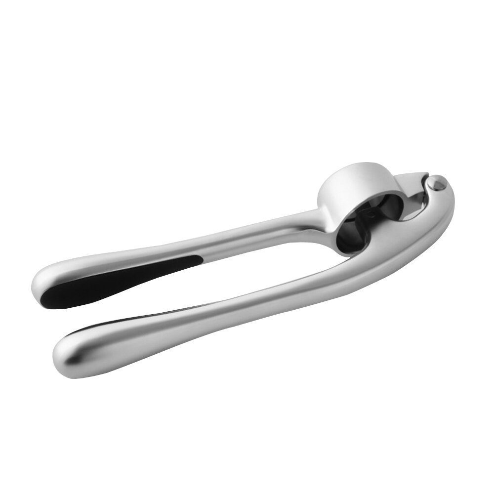 Garlic Press Manual Zinc Alloy Professional Kitchen Tool Design 17x4 5 Cm Silver