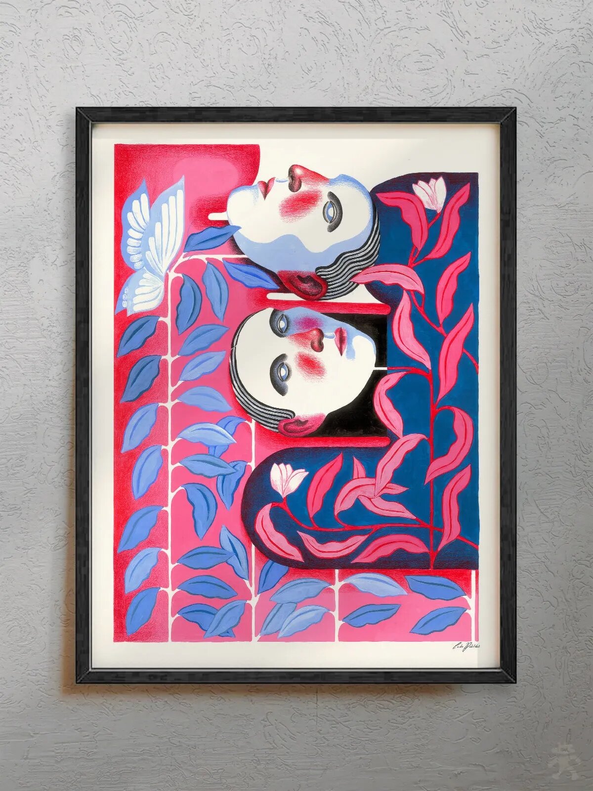 Интерьерный постер "Bonding" в стиле pinterest, формата 30x40 см.