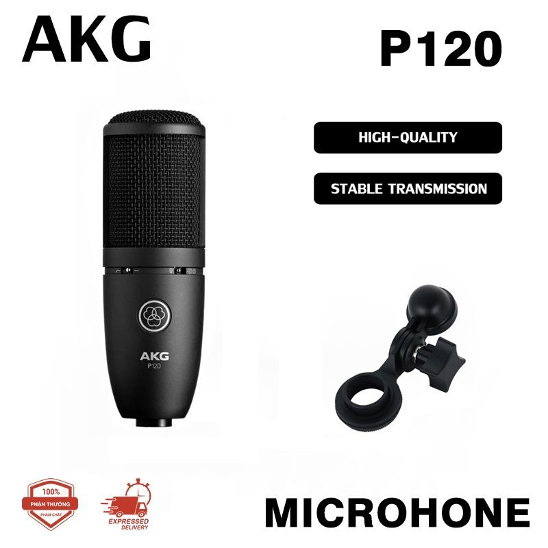 Конденсаторный микрофон AKG P120, студийный большой диафрагменный микрофон для записи вокала, подкастов, стриминга и музыкальных инструментов