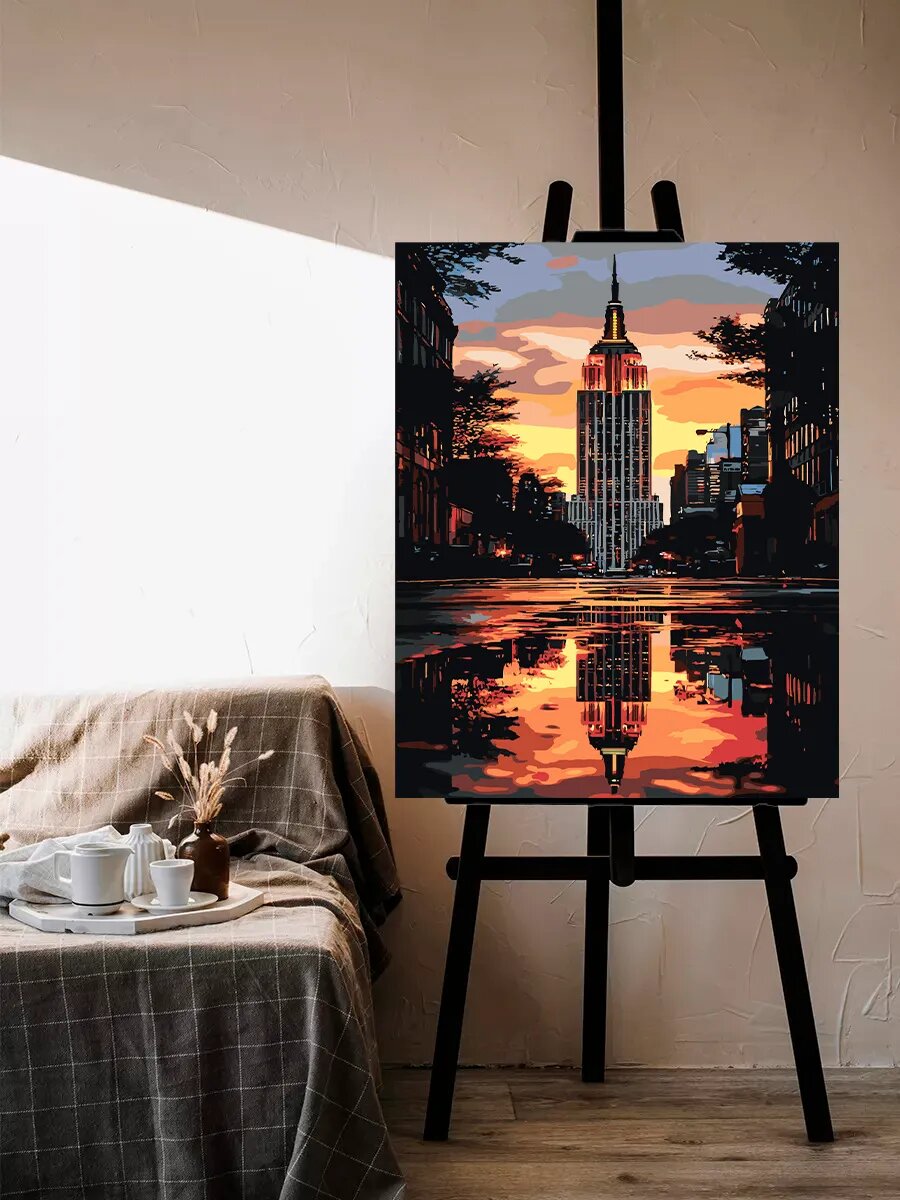 Картина по номерам Эмпайр-стейт-билдинг Пейзаж Нью-Йорк