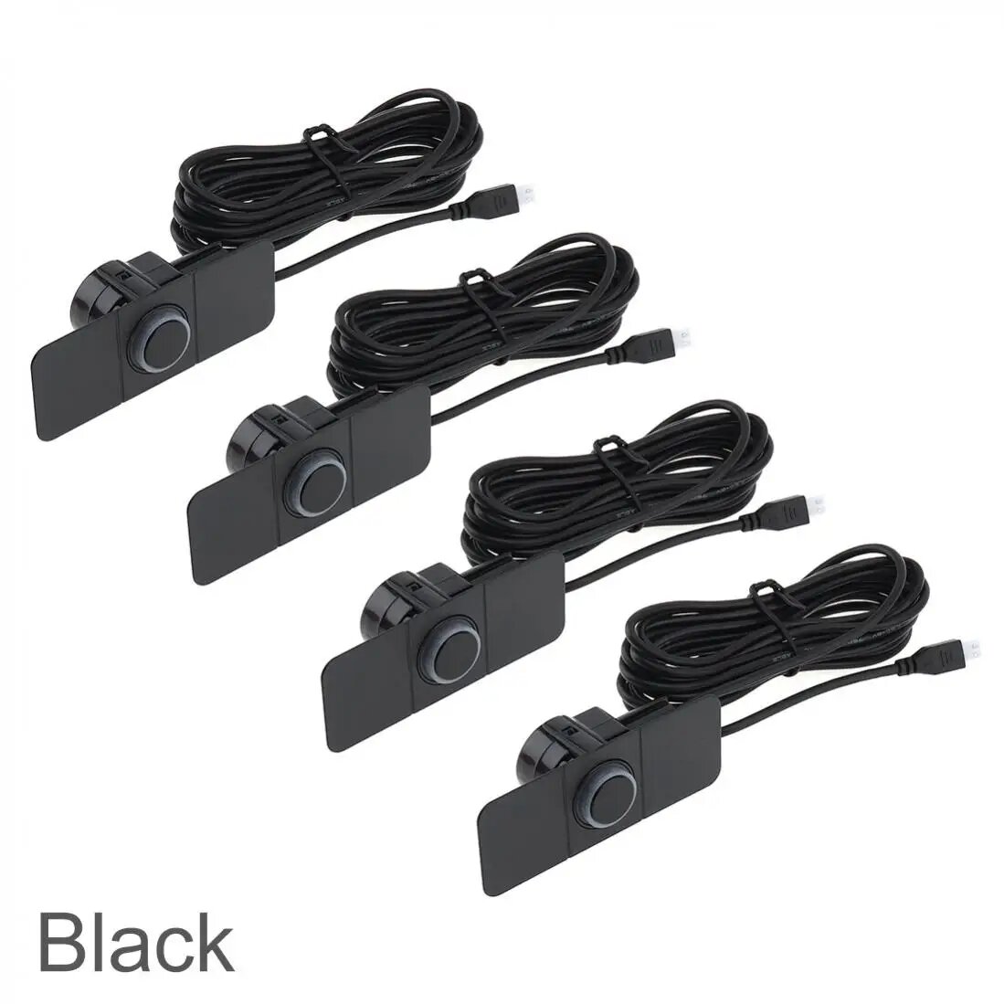 Датчик парковки автомобиля 16,5 мм Автомобильный видеодатчик парковки Реверс резервного копирования Оригинальные плоские датчики с крыльями, Черный