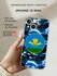 Чехол на Apple iPhone 13 mini / Айфон 13 мини с принтом "ВДВ камуфляж"