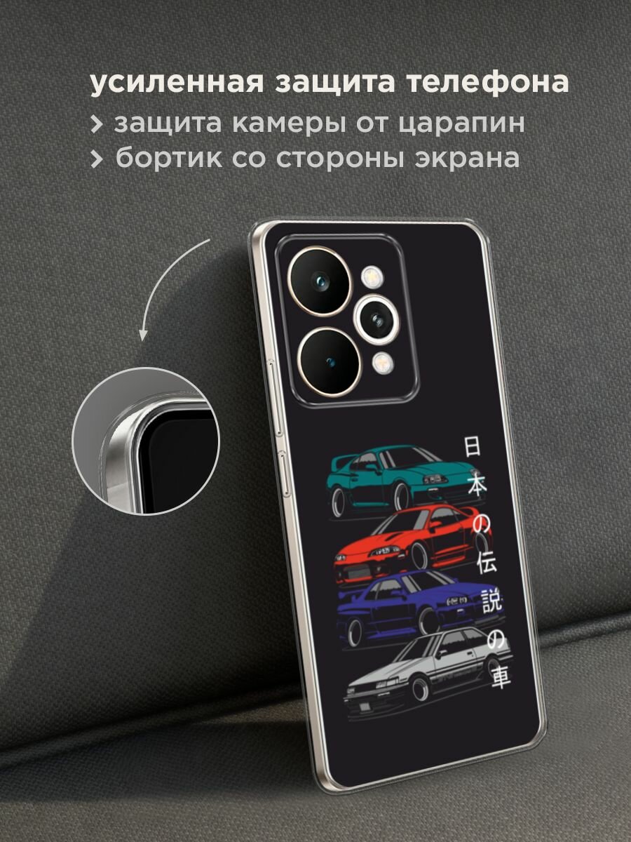Чехол на Realme 15 Pro / Реалми 15 Про с принтом "JDM Legend cars" — фото 1