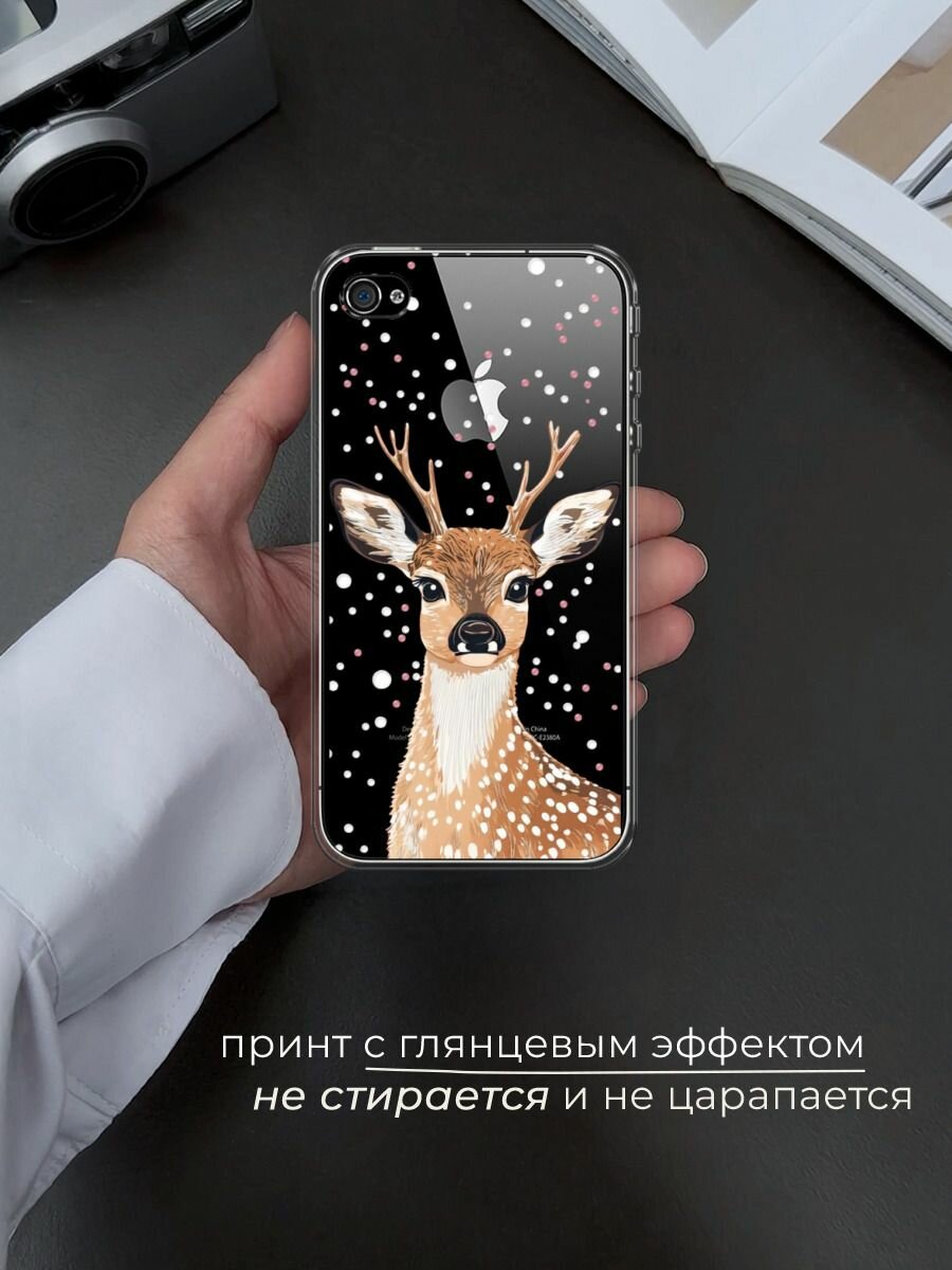 Чехол на Apple iPhone 4/4S / Айфон 4/4S с принтом "Гордый олень 3" — фото 1