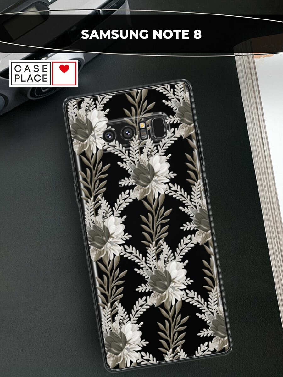 Чехол на Samsung Galaxy Note 8 / Самсунг Галакси Нот 8 с принтом "Переплетение цветов"