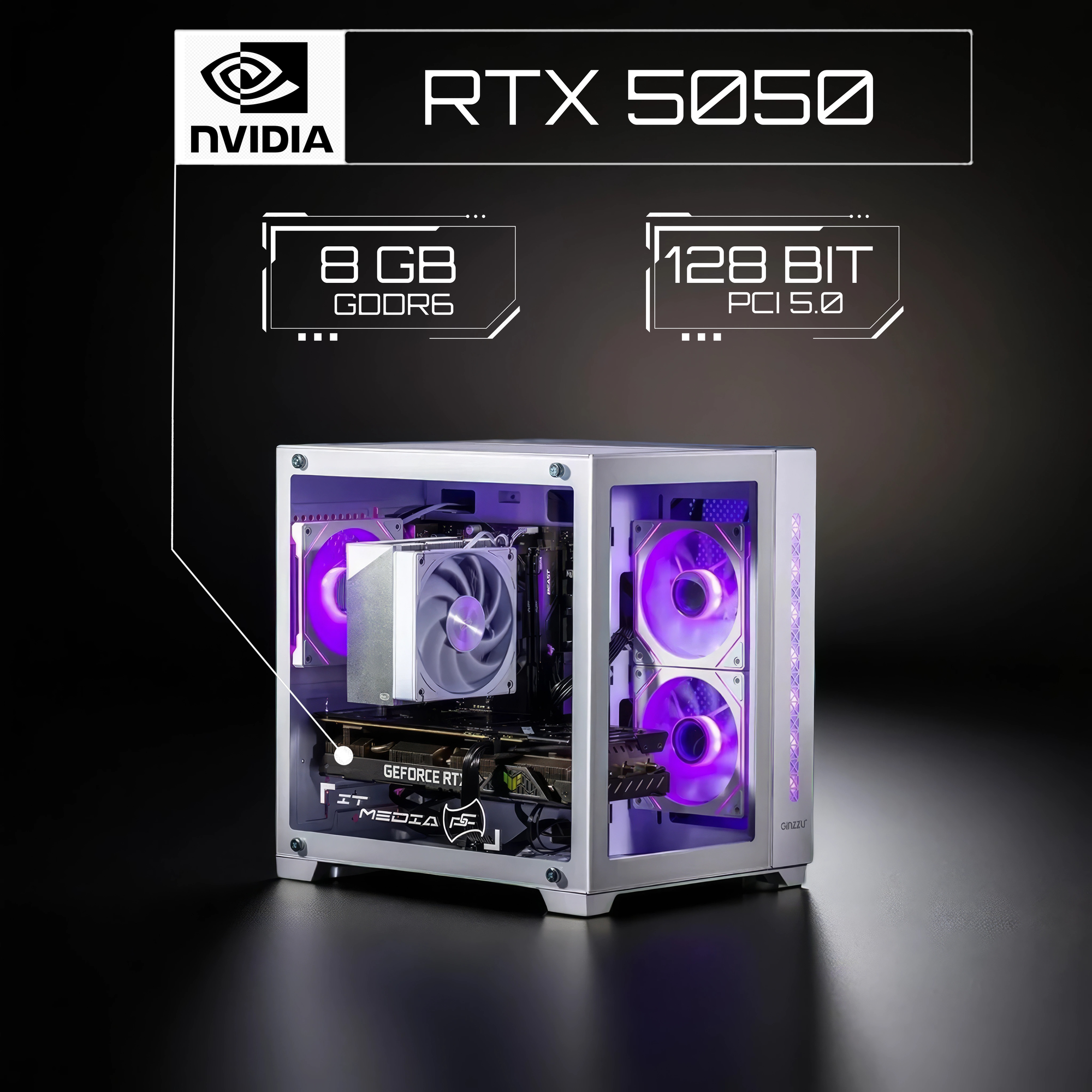 Игровой компьютер 12 ядер/24 потока | RTX 5050 8GB | 32 ГБ ОЗУ | SSD 512GB | Белый пк