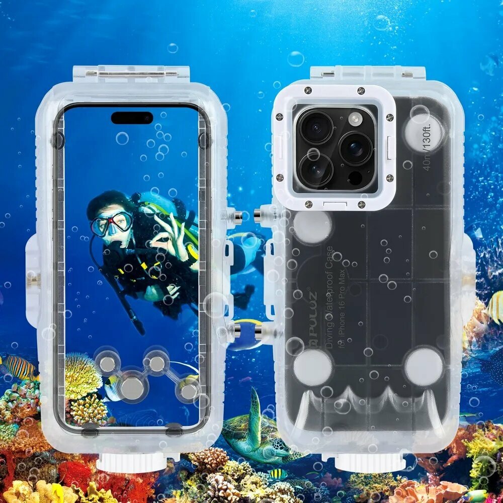 Аквабокс для дайвинга 40м для iPhone 16 Pro Max водонепроницаемый чехол