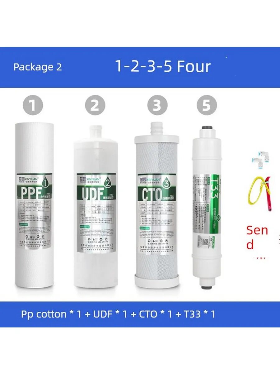 Фильтр Core Garden Qinyuan-4 шт (1+2+3+5 ступени)