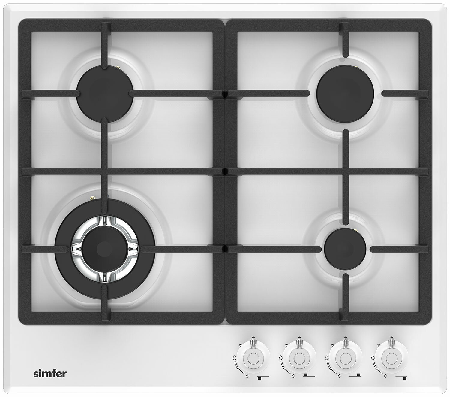 Газовая варочная панель Simfer H60V41W527, белый
