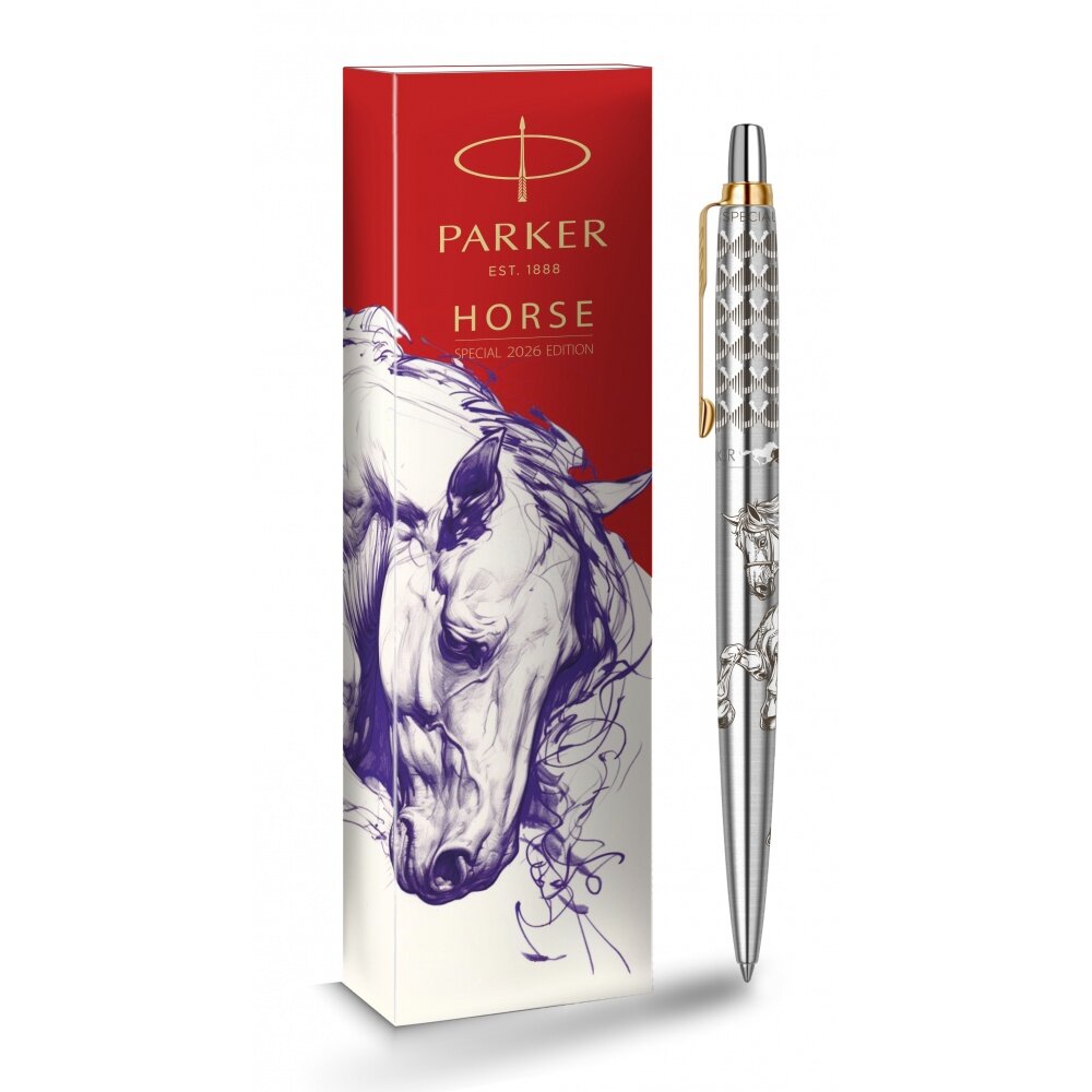 Parker 1953182_LE26 Шариковая ручка parker jotter k63 horse special edition, st. steel gt