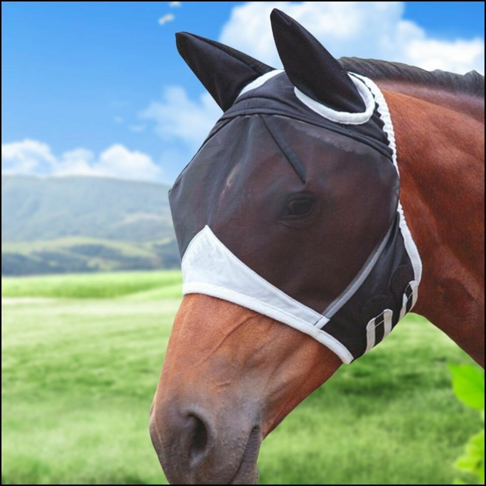 Антимоскитная маска для лошади