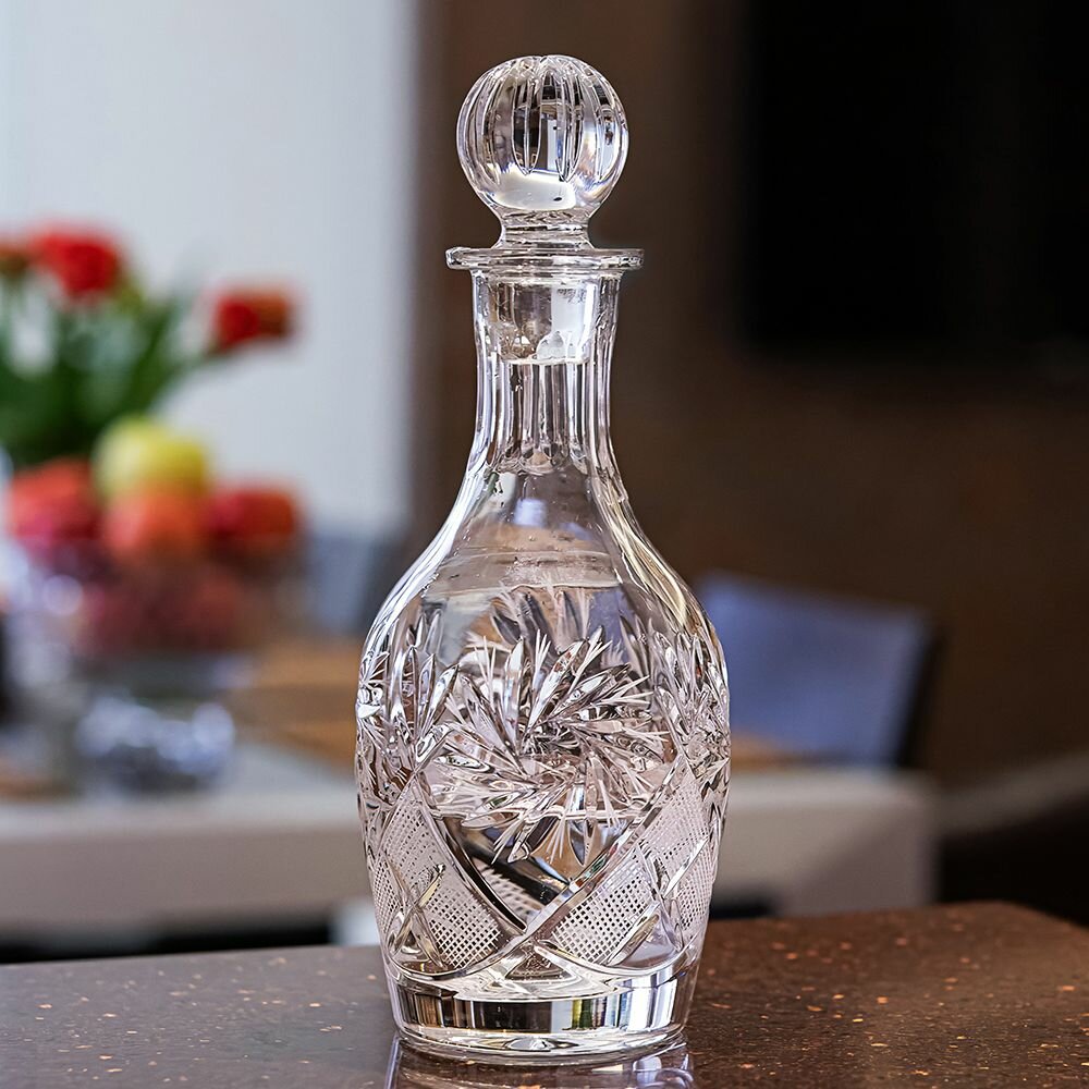 Хрустальный графин для водки вина алкогольных напитков без ручки 0,45 л Неман 4319-1000/1