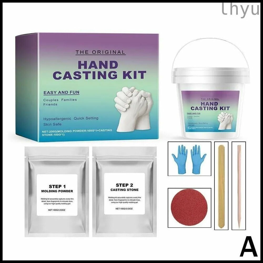 Самый популярный в 2025 годуНабор для DIY 'Порошковый слепок рук' Создайте реалистичную копию ладоней (гипс+краски)