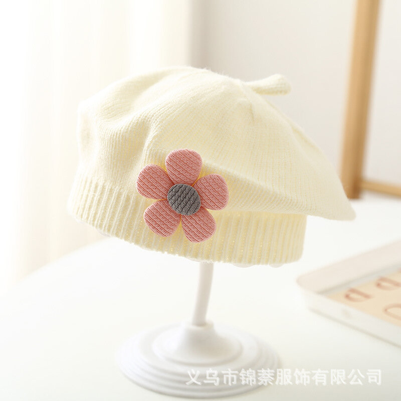Весенне-осенний корейский вариант для мальчиков и девочек, универсальный вязаный берет ярких цветов, детская стильная повседневная шерстяная шапка, шапка художника.