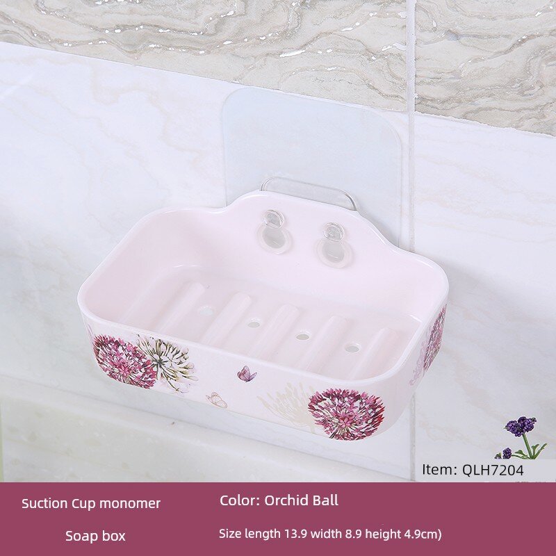 Настенная мыльница Hill в американском стиле, без сверления, с двойным слоем и дренажем, для дома Однослойный - Шар