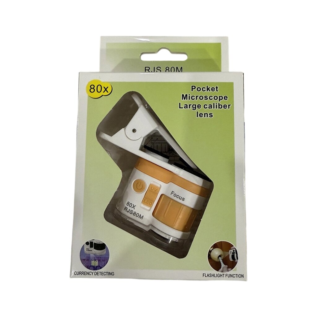 Портативный Карманный Мини-Микроскоп С Увеличительным Стеклом С Зажимом Для Научных Исследований И Наблюдений Детей