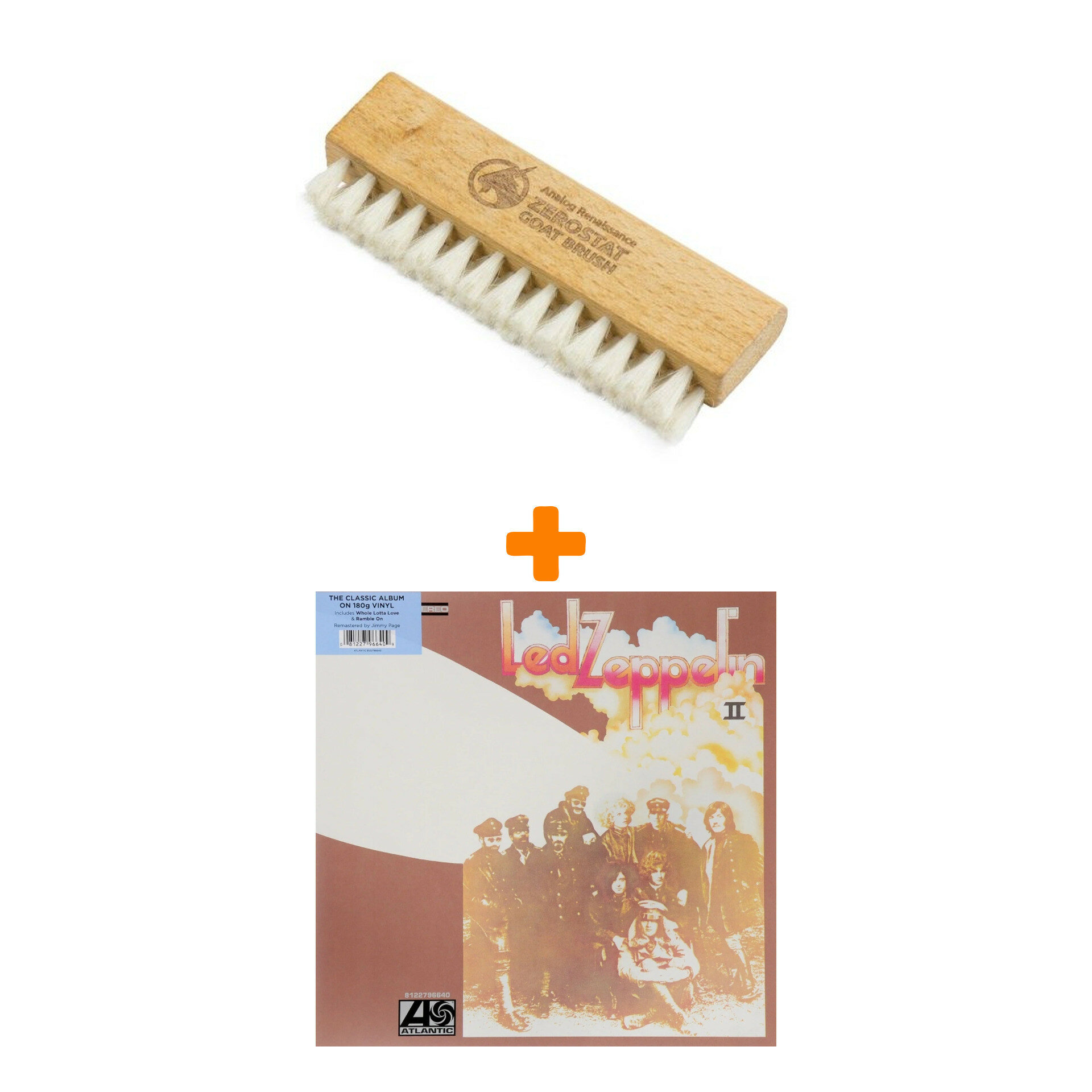 Led Zeppelin II Original Recording Remastered LP + Щетка для ухода за LP из козьей шерсти
