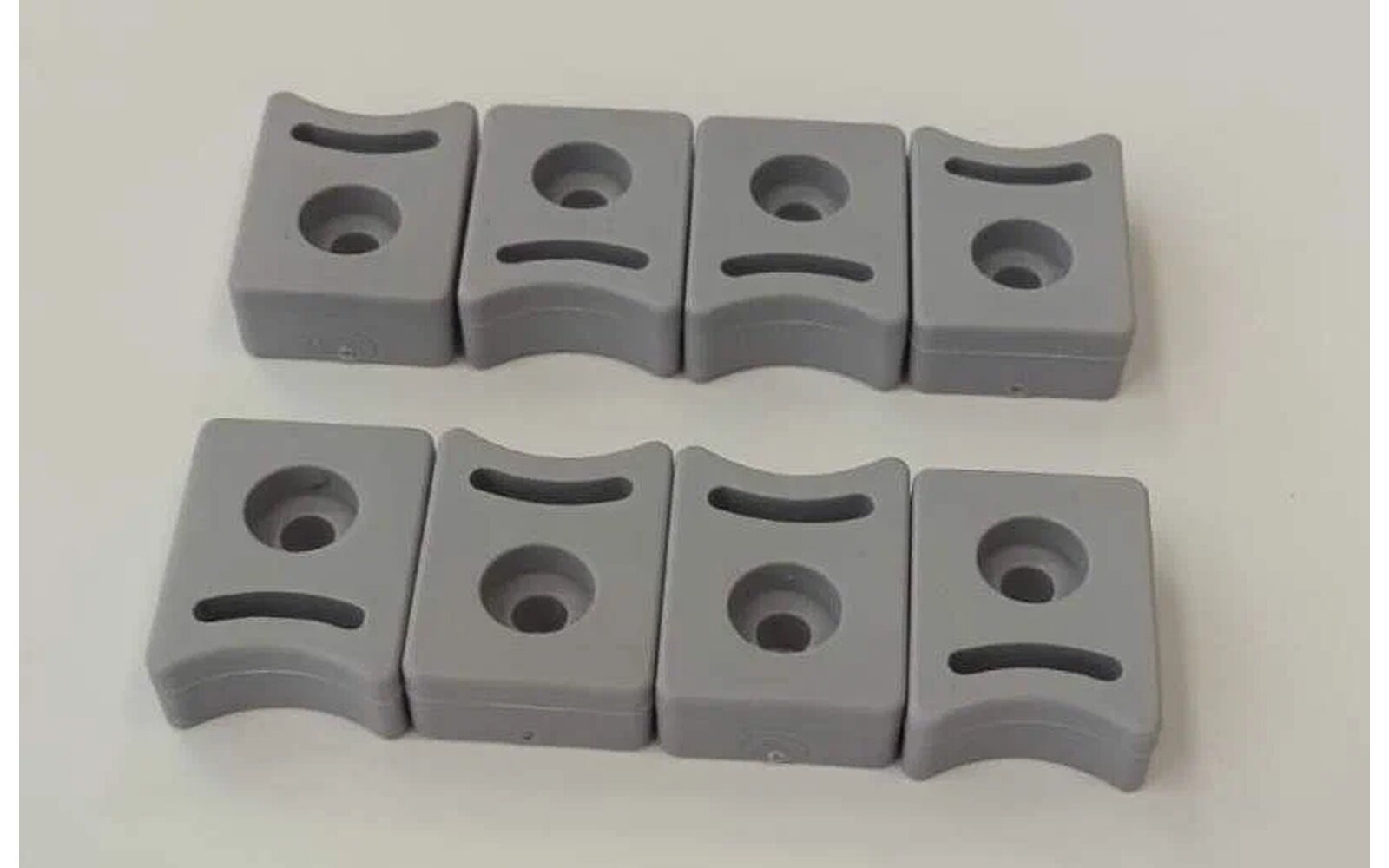 Ограничители для двери душевой кабины, комплект 8 шт, цвет серый