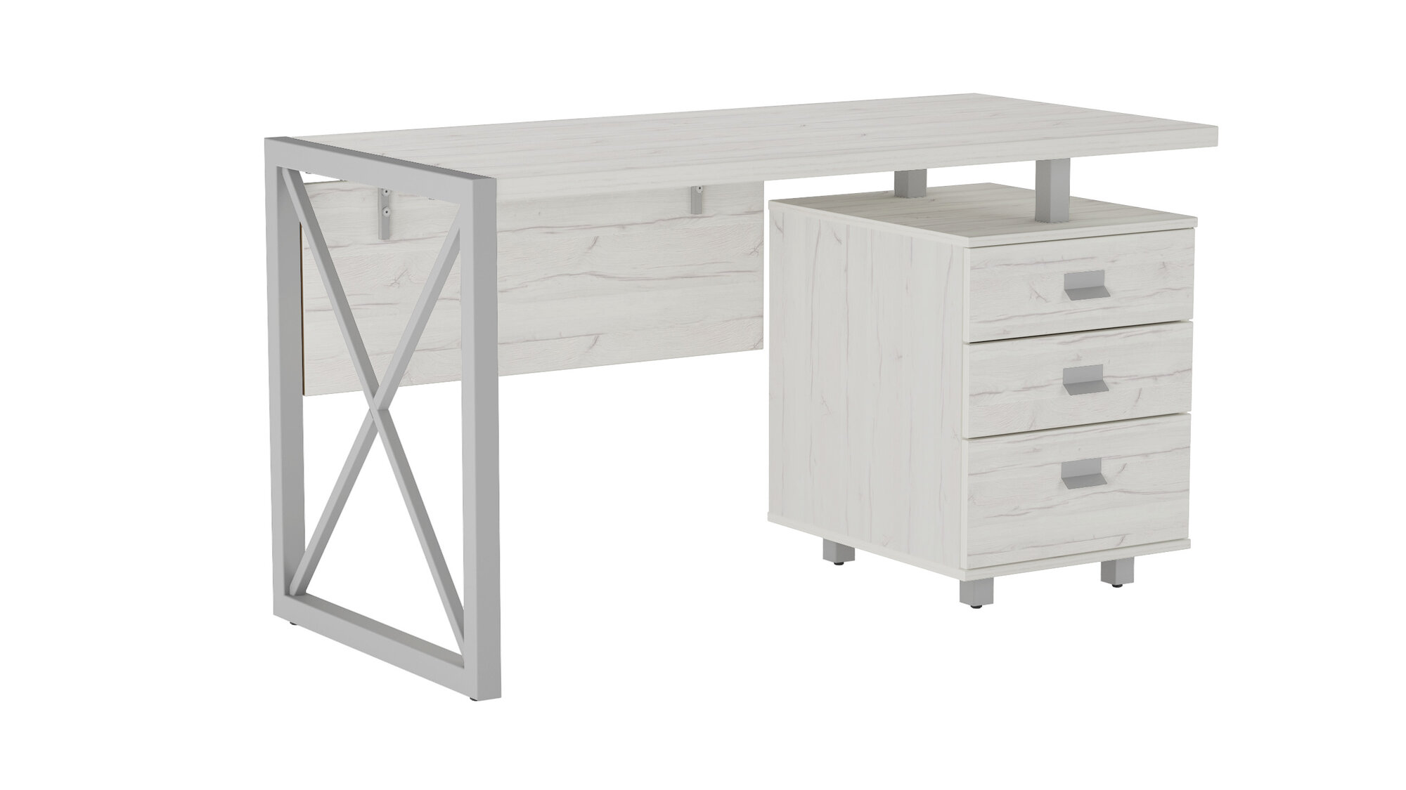 Стол письменный "Руби" (ЛДСП юта/грей беж), 135х64.5х75.8 см