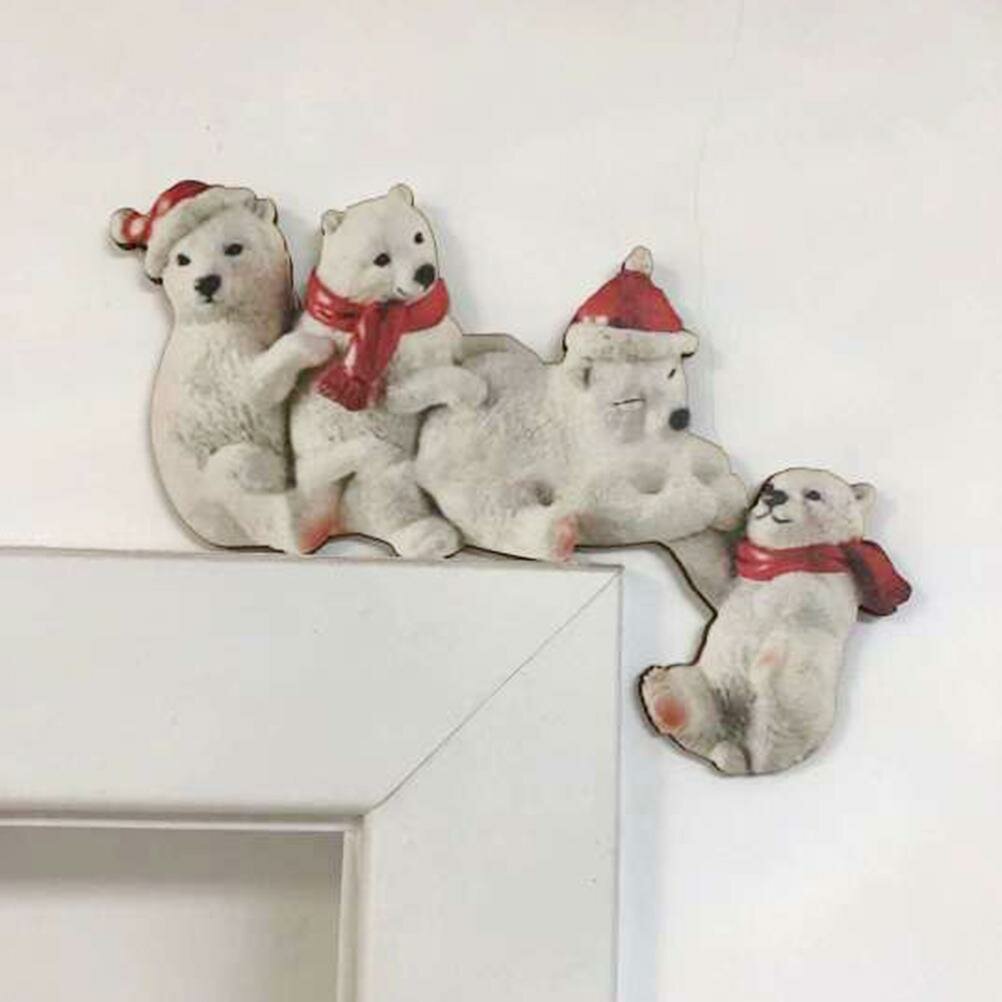 Рождественское украшение дверной рамы, деревянный Санта-Клаус, лось, Рождественский декор для дома, украшение для рождественской вечеринки