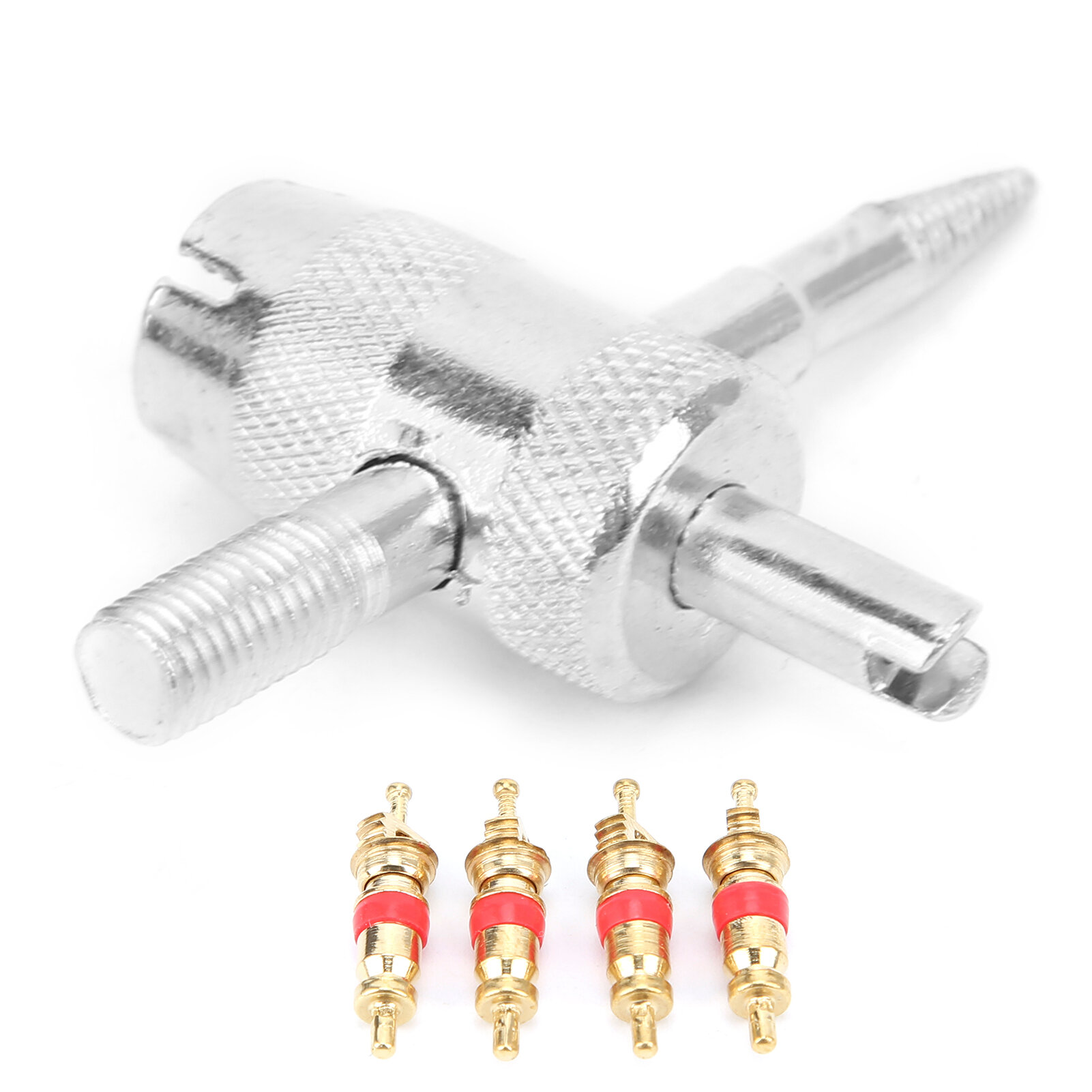 Многофункциональный набор инструментов для сердечников клапанов с 4-в-1 стеблем для мотоциклов, велосипедов, электротранспорта и ATV