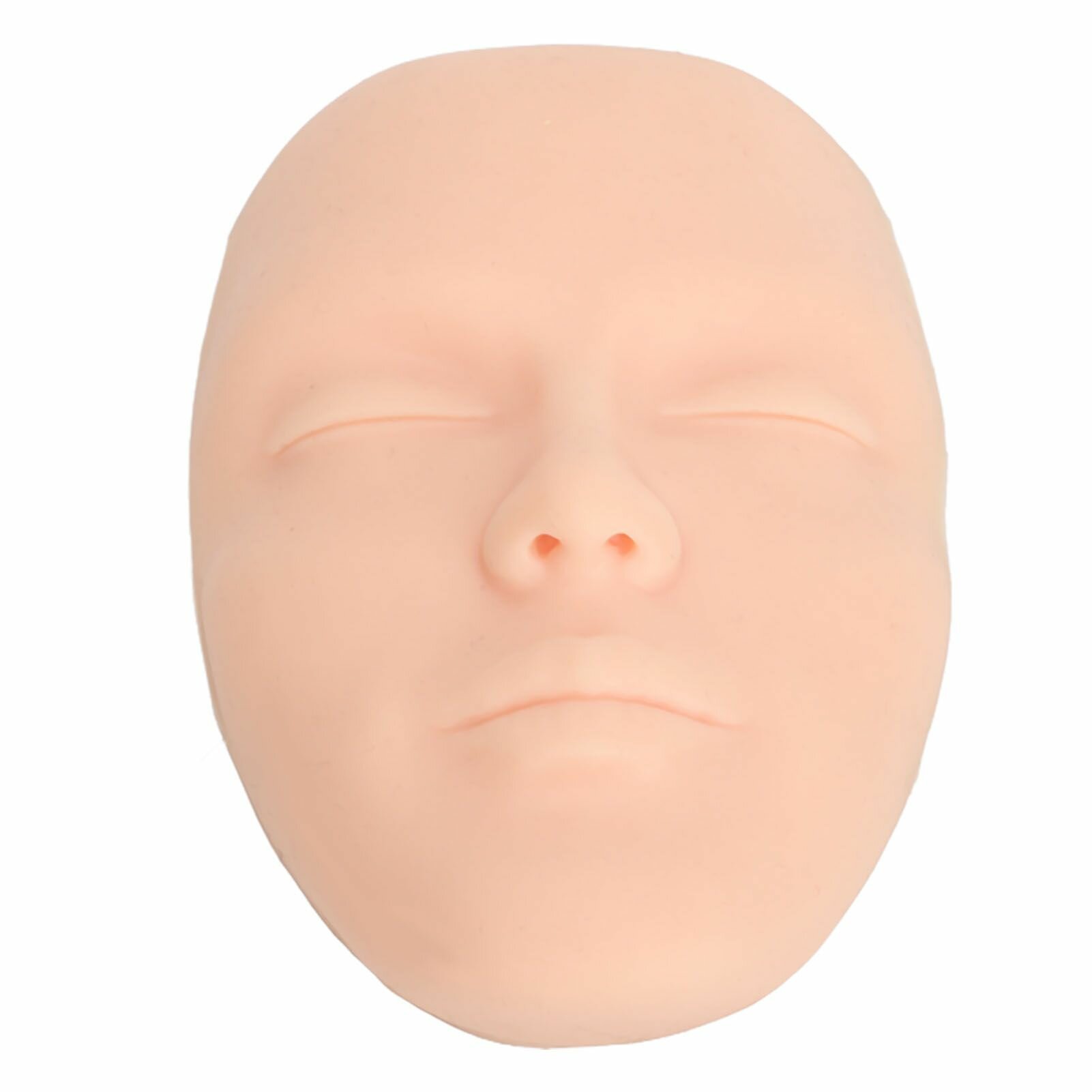 3D силиконовая манекен-лицо для макияжа с 7 кистями, удобная и многоразовая для начинающих, цвет светлой кожи