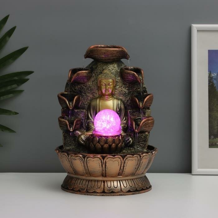 Декоративный фонтан Будда (с подсветкой)