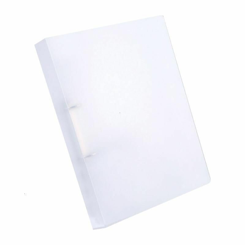 Папка D-типа с прозрачным переплетом формата А4-белая-2 отверстия