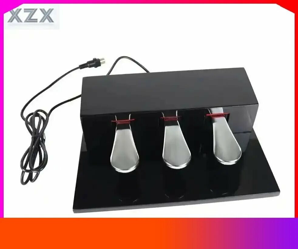 Аксессуар для клавишных, Металлический сустейн с тремя педалями, бесшумный универсальный электрический синтезатор для фортепиано, черный