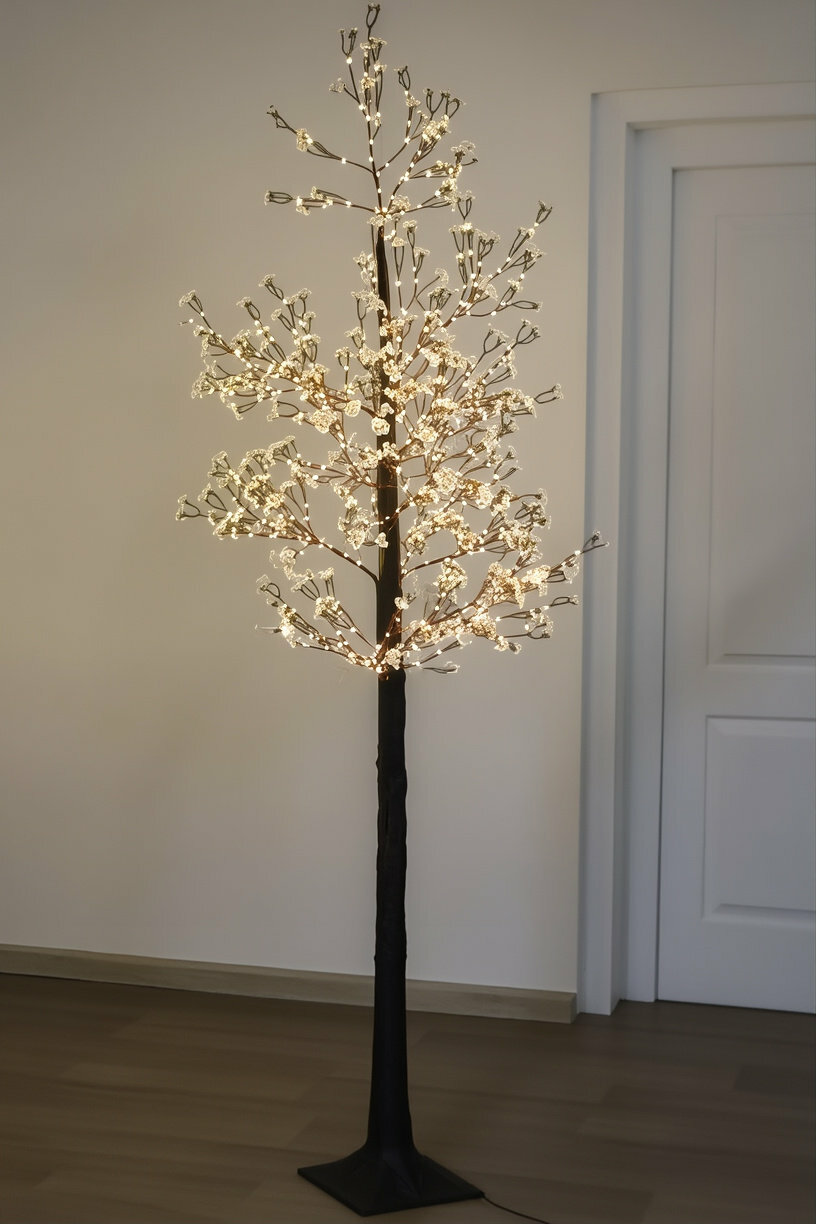 Декоративное светящееся дерево аларкон, 500 тёплых белых микро LED-огней, 210 см, уличное, Winter Deco 4070756