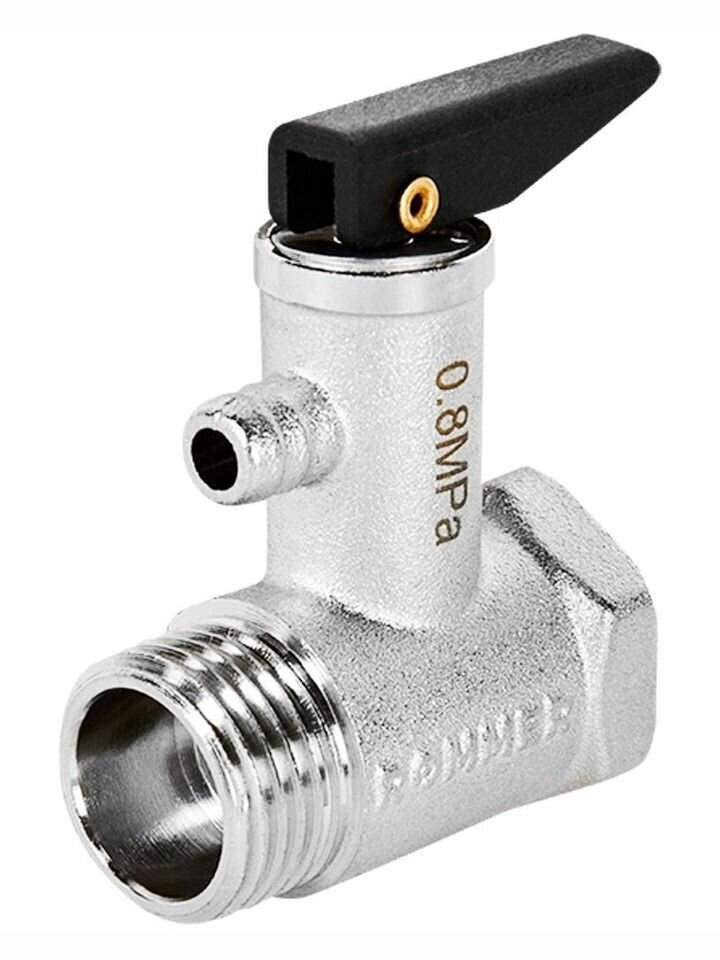 Предохранительный клапан Rommer 8 бар 1/2" RVS-1007-008015 для водонагревателя