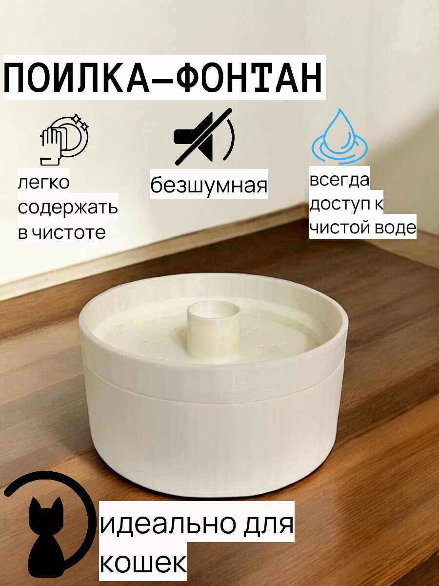 Автоматическая поилка фонтанчик для кошек