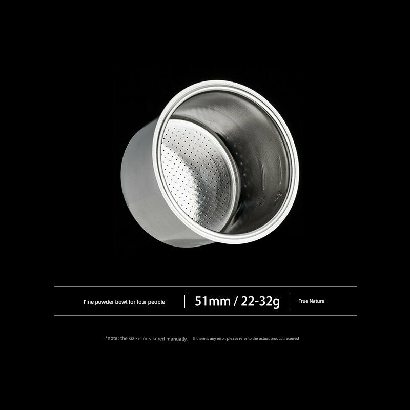 Универсальная чаша для кофемашины (51/54/58 мм) из нержавеющей стали 304, для одинарных/двойных чашек, без отверстий,