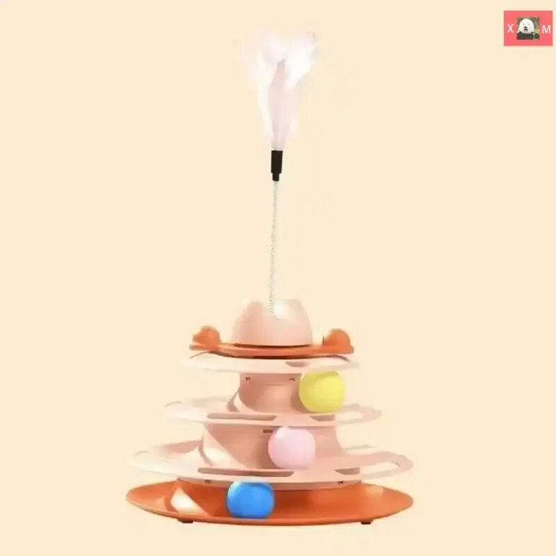 Вращающаяся игрушка для кошек с кошачьей мятой и мячиком для жевания саморазвлекающий мяч-антистресс