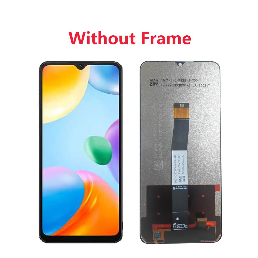 Оригинальный ЖК-экран для Xiaomi Redmi 10C фотодисплей 220333QL 220333QAG 220333QBI 220333QNY дигитайзер в сборе запасной LCD Without Frame