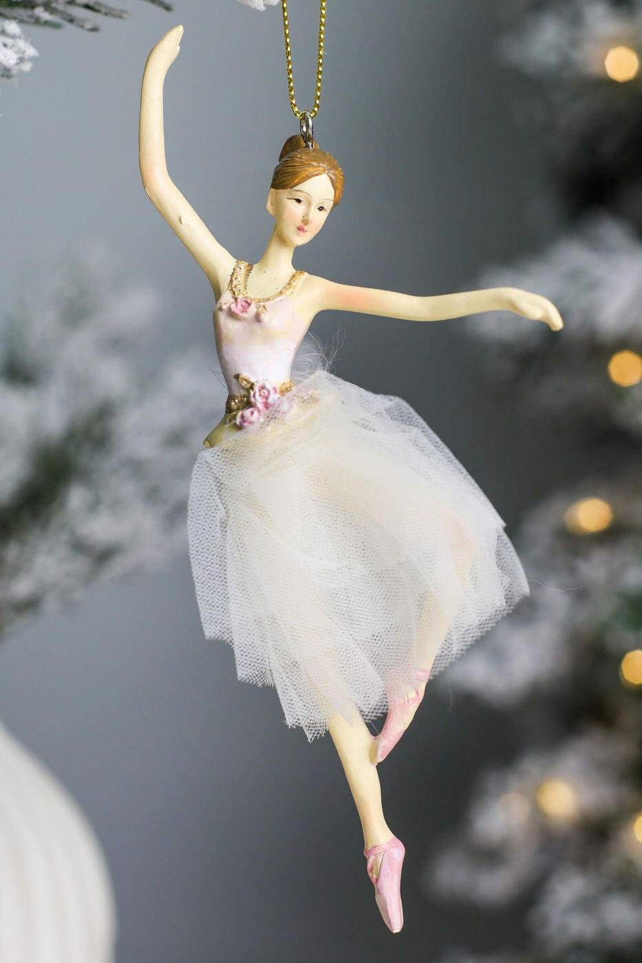 Ёлочная игрушка балерина лина: аттитюд, полистоун, 16 см, Goodwill MC38361-3