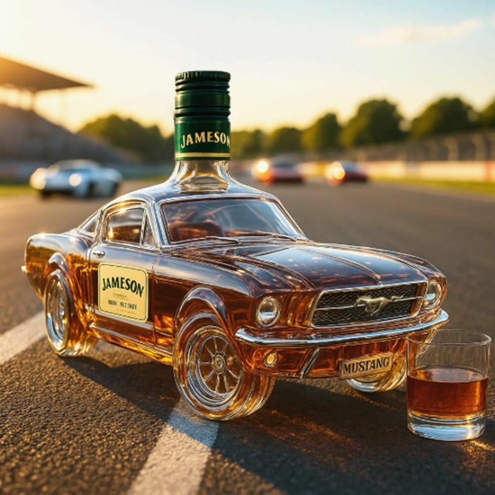 Бутылка виски в форме полицейской машины Ford Mustang, коллекционная креативная бутылка для подарка и декора