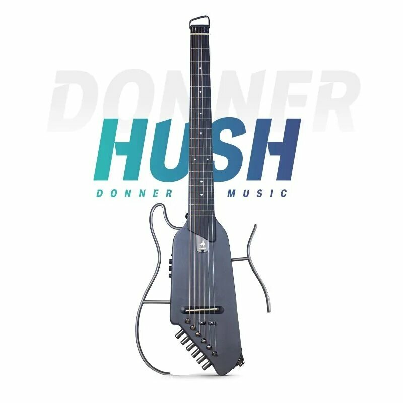 Электрогитара Donner HUSH-I PRO/HUSH-I/HUSH-X/HUSH-C, бесшумная гитара, портативная гитара для путешествий 6-струнная