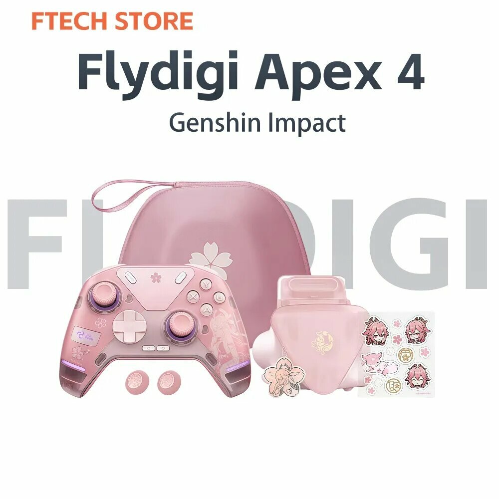 Совершенно новый и оригинальный беспроводной игровой контроллер Flydigi Apex 4 Genshin Impact, остерегайтесь подделок и низких цен.