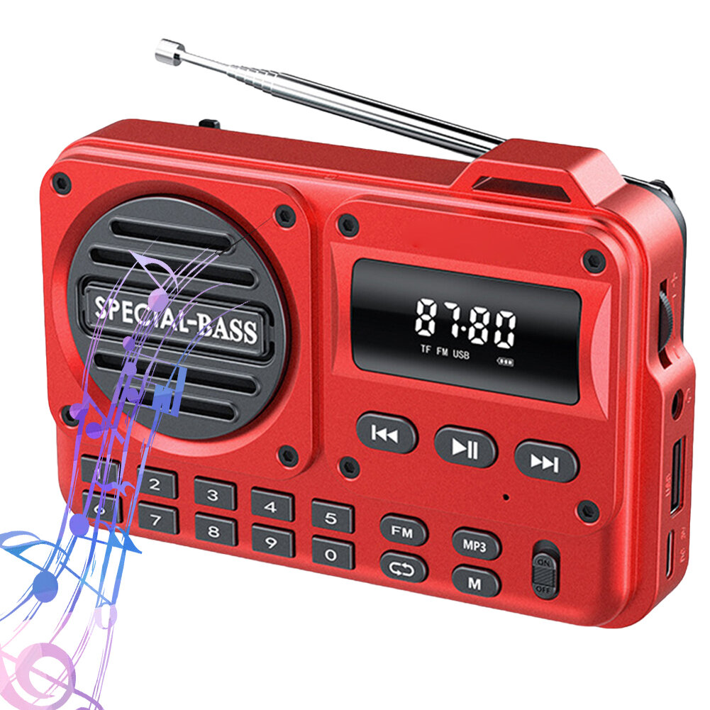 Портативное AM/FM-радио с Bluetooth и слотом для TF-карт, мини-транзисторное радио для спортзала