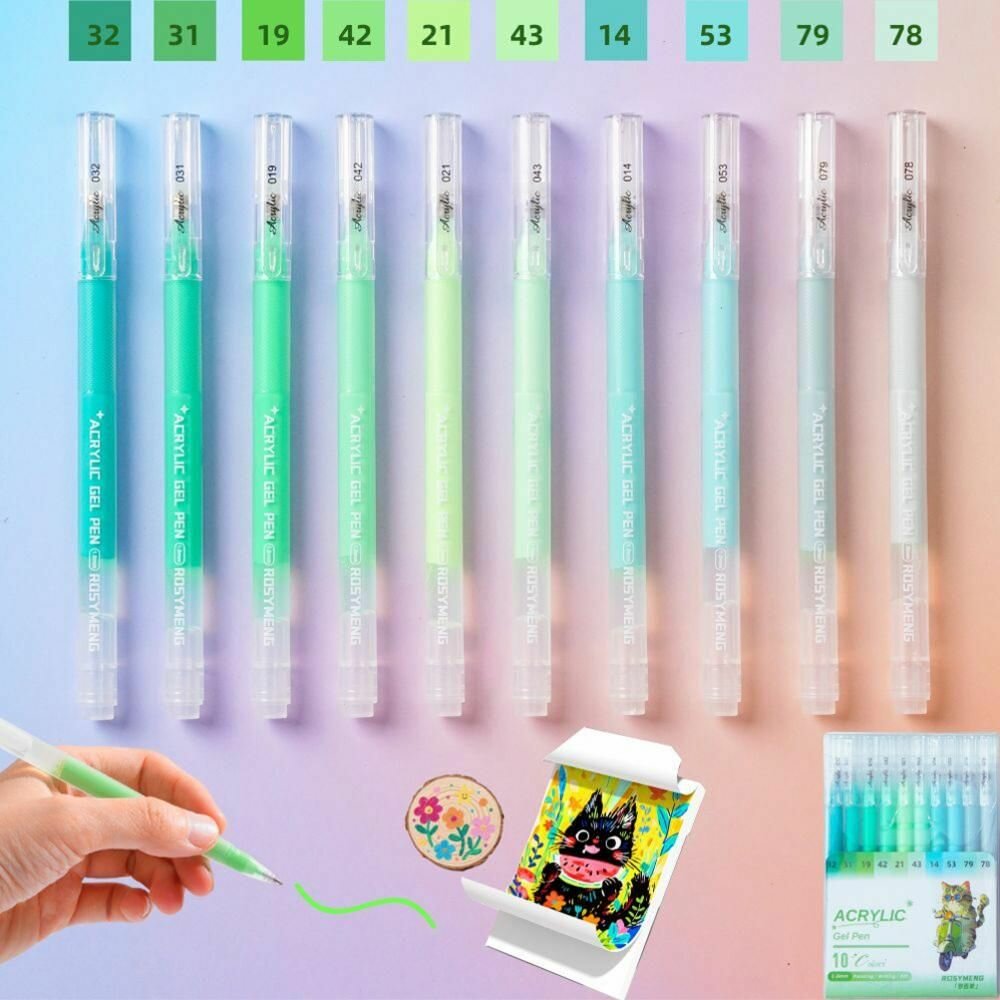 Акриловые гелевые ручки для рисования, цветные гелевые ручки, набор акриловых ручек